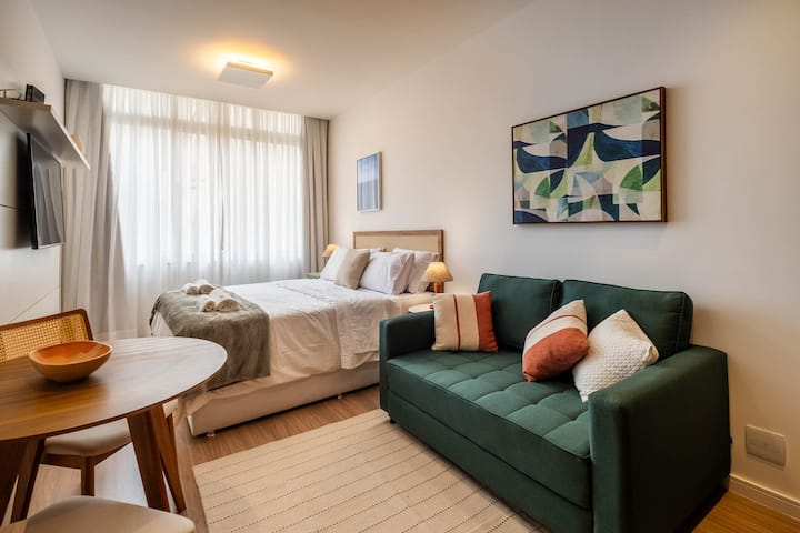 Curtaipanema: Studio Sofisticado A 5 Min Da Praia. - Ipanema