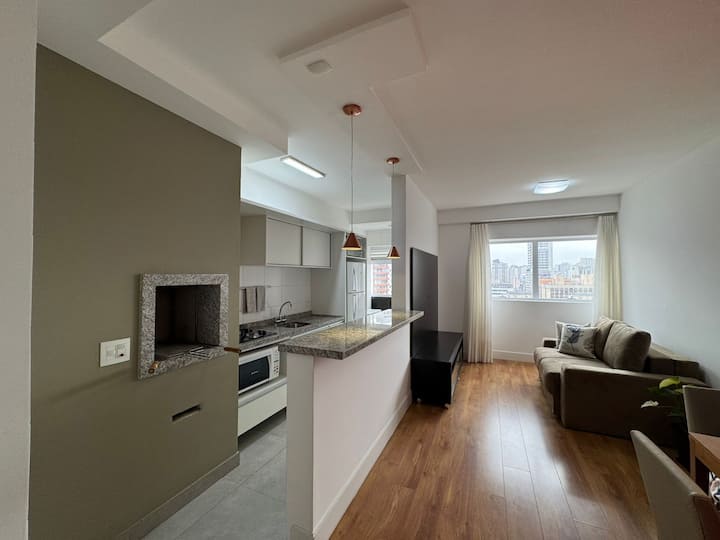 Lindoap 15º Andar| Ar, Churrasqueira, Garagem, 24h - Curitiba