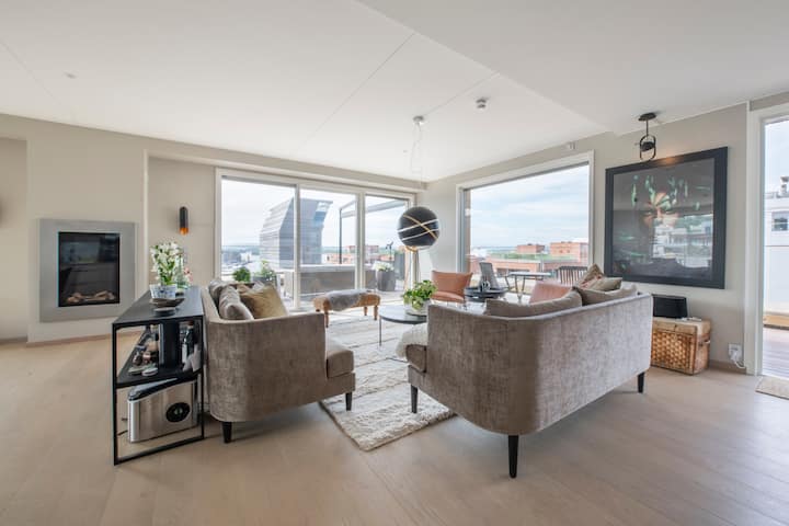 Unik Toppleilighet,  Privat Parkering, Gamle Oslo - Oslo