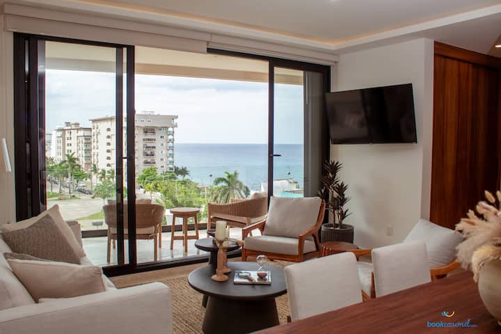 Balcony & Ocean Views Paradise | Athimar Cozumel - Cozumel