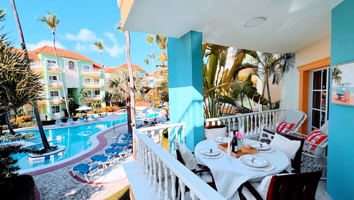 Walk To Beach, Shops, Dining, Pool View, Fast Wifi - Caribbean