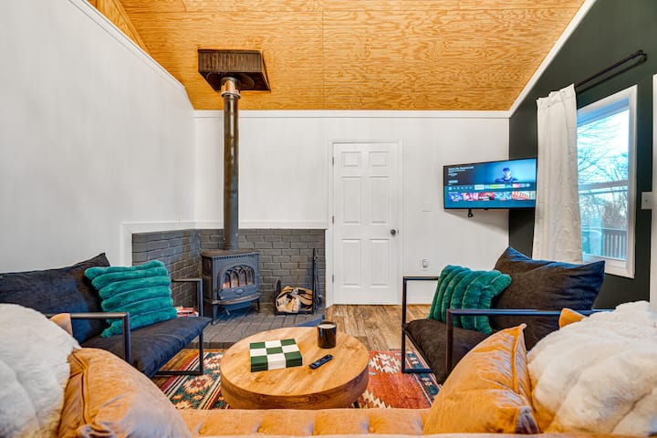 Park Line Cabin: Hot Tub, Cinema & Starry Skies - Stanley, VA