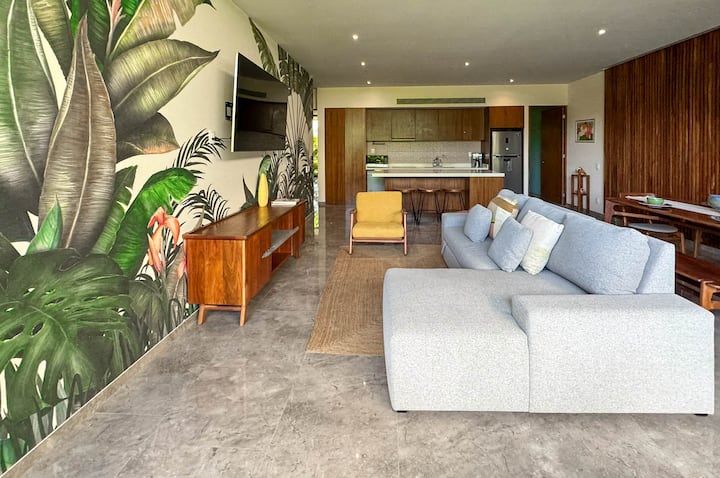 Divine Condo In Building W/ Pool, Gym & Restaurant - Tulum