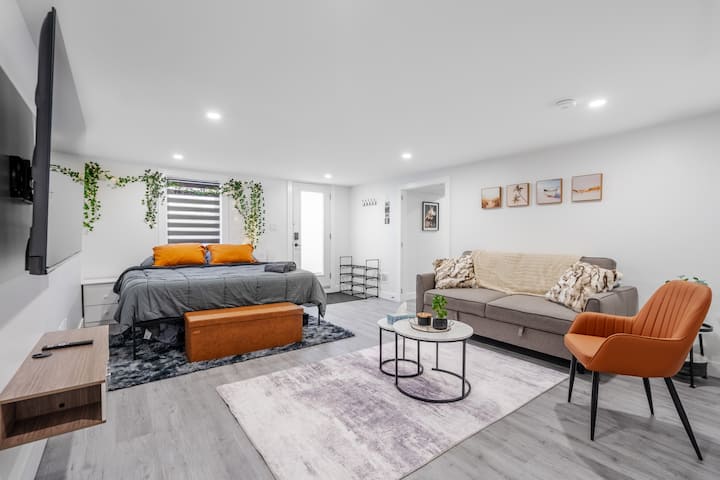 5min->fanshawe|kingbed|fullkitchen|laundry|65tv - London