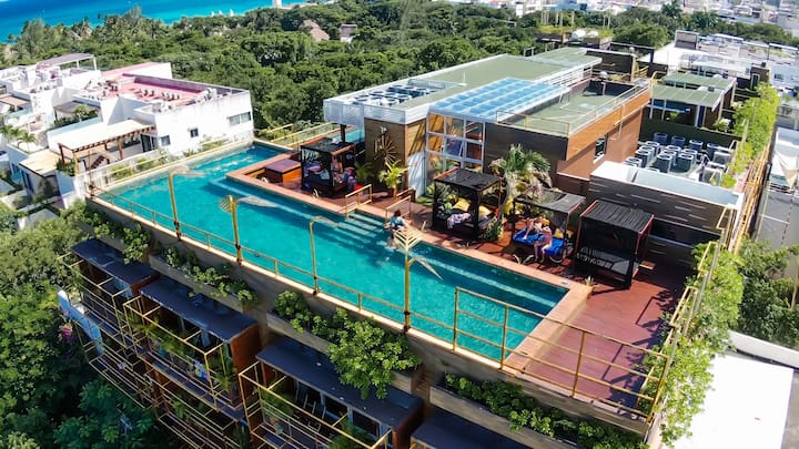 La Residencia 508+2br+rooftop+pools+restaurant - Playa del Carmen