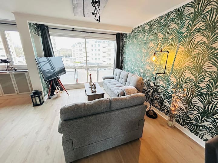 Appartement Rénové Avec Garage - Proche Hippodrome - ibis budget Caen Hérouville