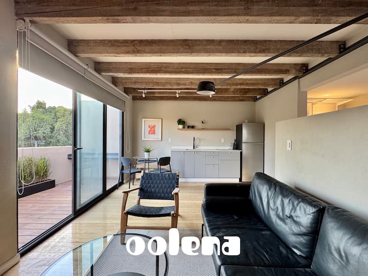 Oolena | Amazing Loft W/private Terrace - Mexico State