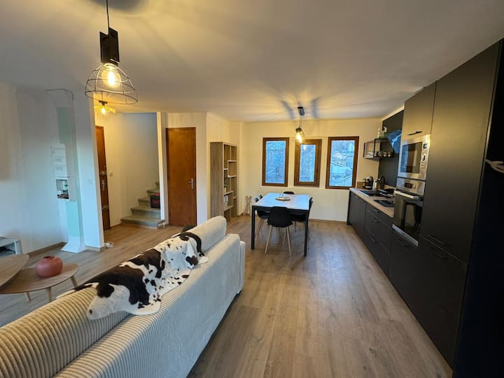 Grand Duplex Chaleureux, Balcon, Vue Four Solaire - Llívia