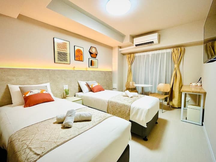 1-5【24小时前台服务】2人标准间｜jr今宫站步行3分钟｜毗邻难波、心斋桥｜直达梅田、机场、usj - Osaka