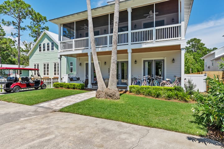 30a/8 Bed 6.5 Bath/pool/golf Cart/bikes/sleeps 22 - Seaside, FL