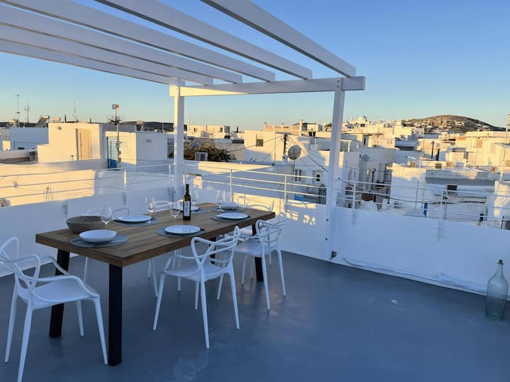 Au Cœur De Parikia  Avec Terrasse Panoramique - Paros
