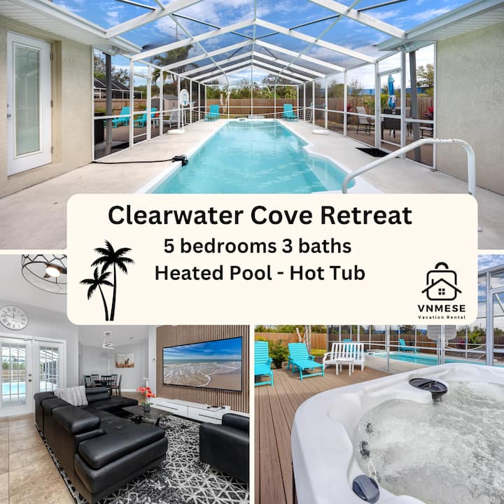 Clearwater Cove Retreat Heated Pool Hottub For 14 - St. Petersburg, FL