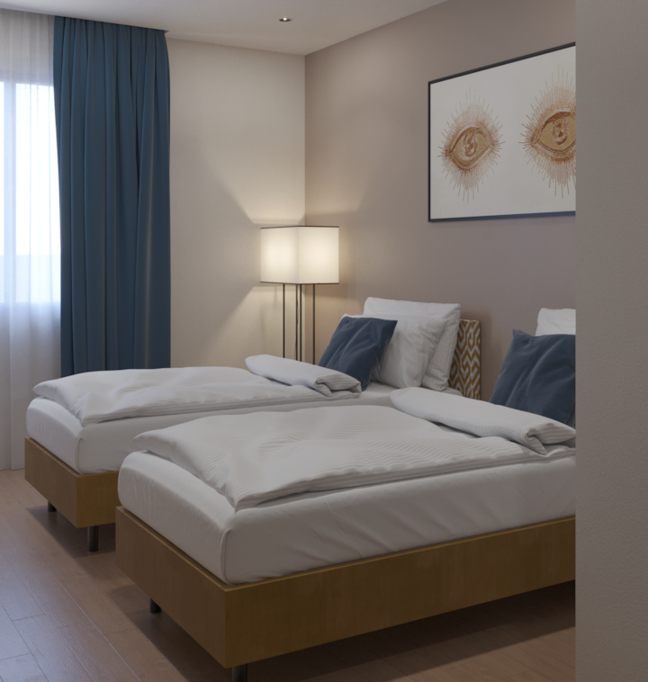 Twin Room - Chérisy Hotel - Fully Digital Hotel - Konstanz