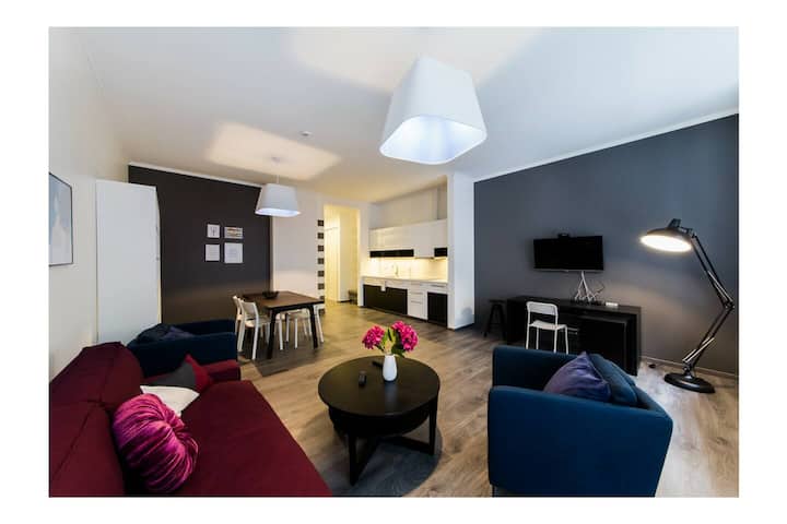 57m² Modern Old Riga Apartment - Riga Airport (RIX)