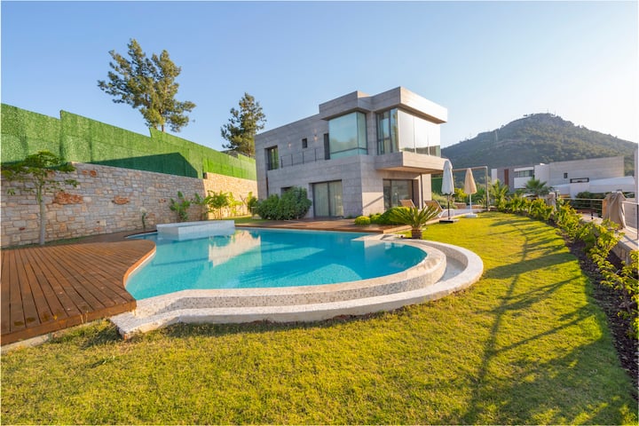 Villa W Private Pool For 8 People In Bodrum Torba - Torba