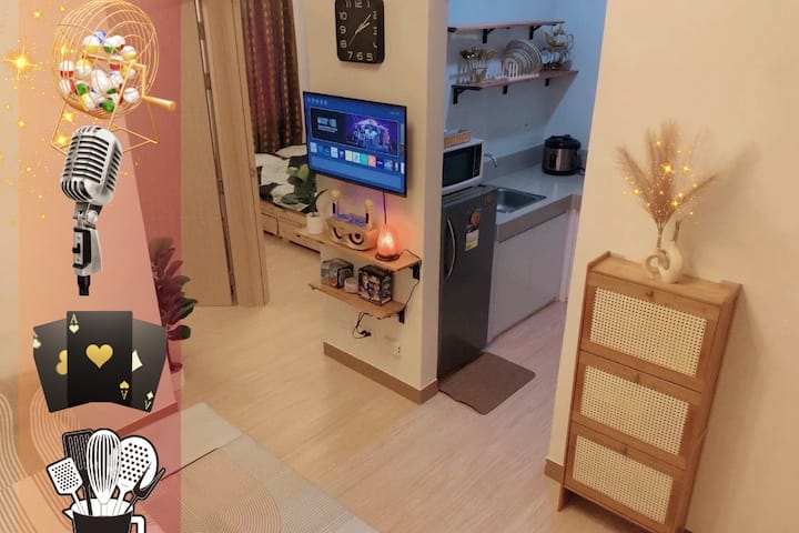 2 Br Condo Trees Residences Netflix+ Games Karaoke - 昆頌市