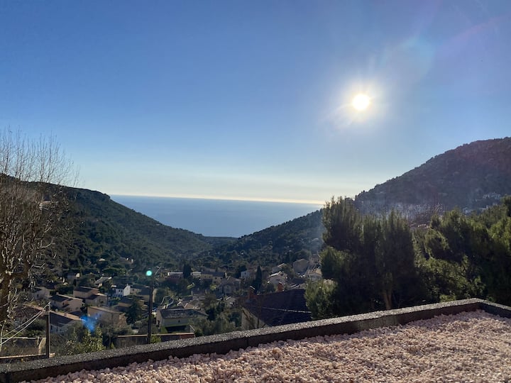 Très Beau 2 P Vue Mer Terrasse Villa Aurélia - La Turbie