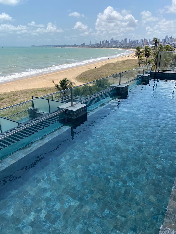 Studio Pé Na Areia Com Vista Perfeita Do Mar - Brazil