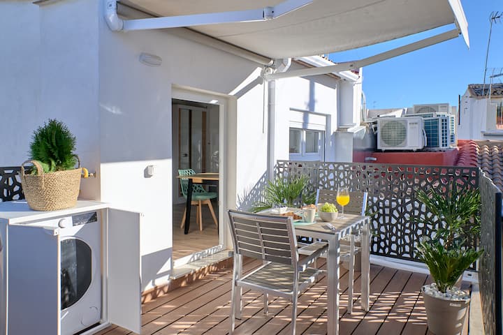 Cozy Flat Ample Terrace Ciutat Vella/torres Quart - Valência