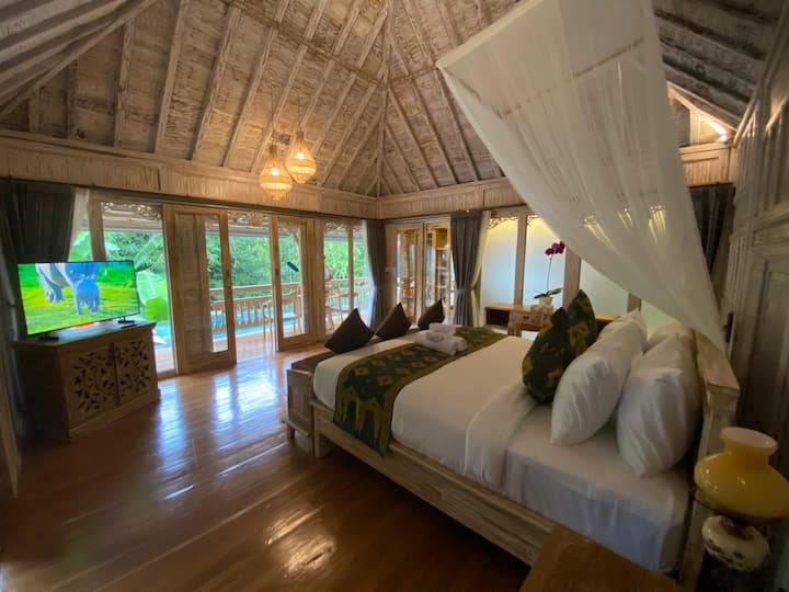 Jungle Bamboo View Private Villa Wooden 30% Off - ウブド