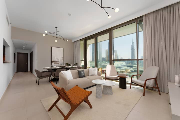 Elite Escape - 3 Bhk Burj View & Dubai Mall Access - Dubai