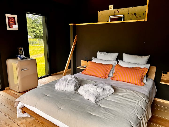 Le Vert D'orezza, Lodge Avec Bain Nordique Privé - Yvetot