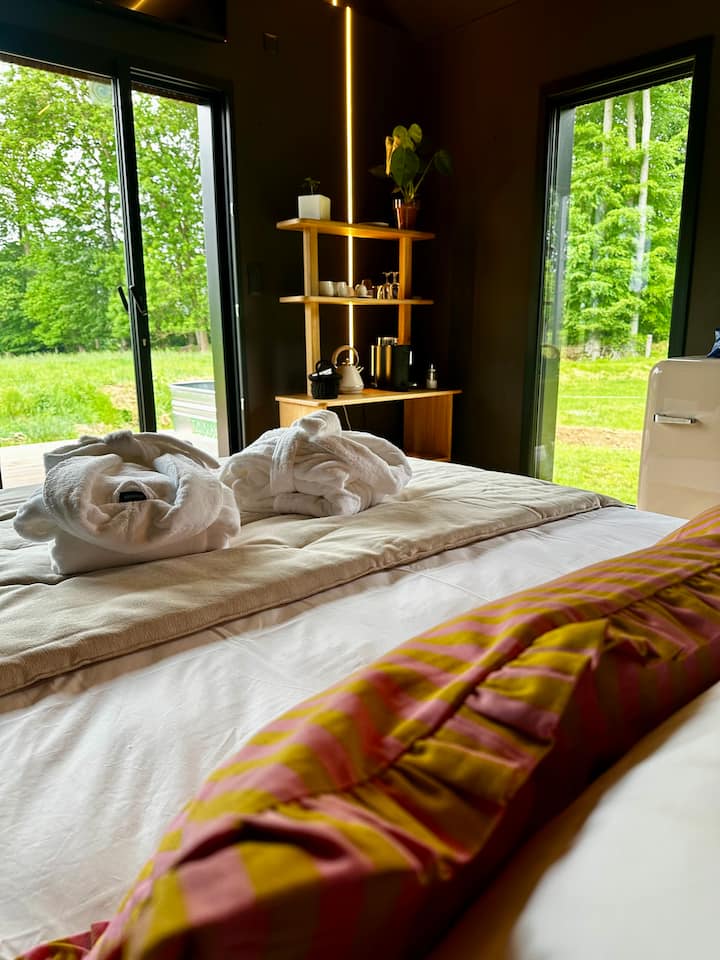 Lodge En Bois Avec Bain Nordique Privatif-le Chêne - Caudebec-en-Caux