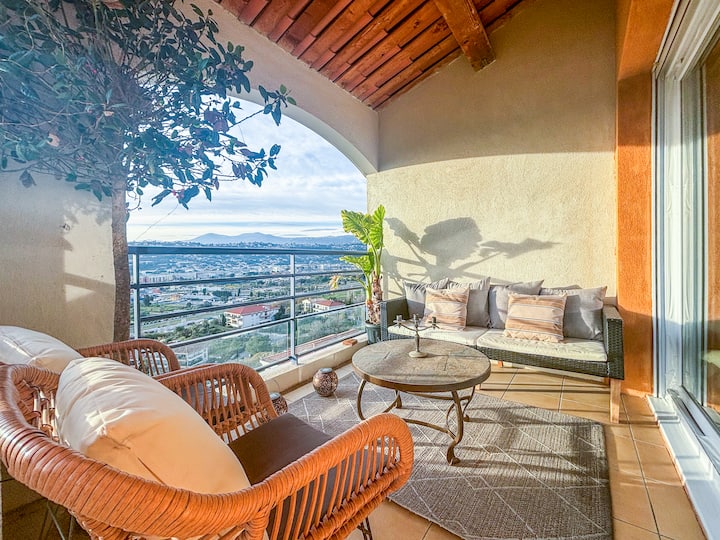 Evasion Vue Mer - Wifi, Piscine, Parking, 4pers - Nice