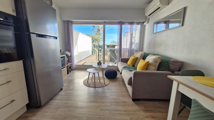 "Cosy Verde" Terrasse Face à La Piscine Et Plage - Saint-Cyprien