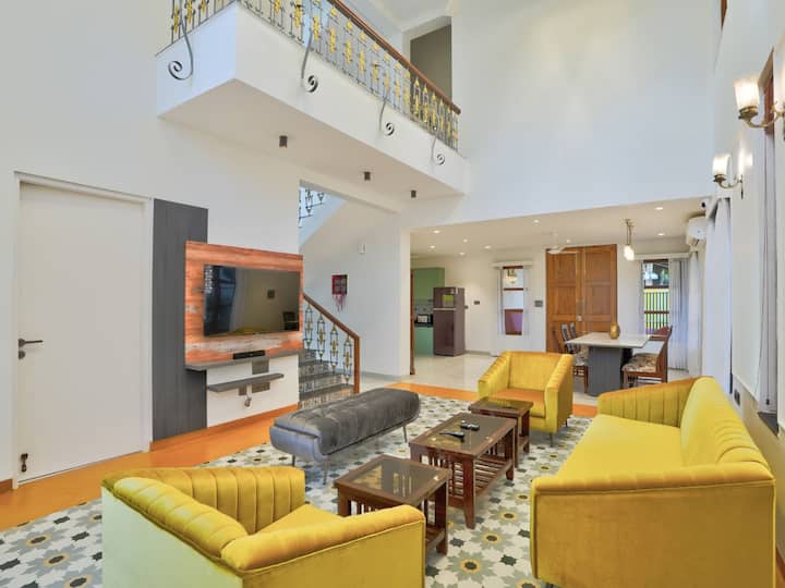 Posh 4bhk Pvt Pool Villa | 8 Mins To Vagator Beach - Anjuna