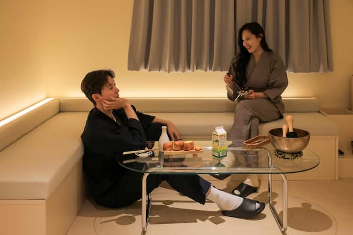 [요수리구리료칸 천안] 요가 슈퍼 디럭스 #사우나 #요가용품 #다이닝 #욕조 #천안역9분 - 성정2동