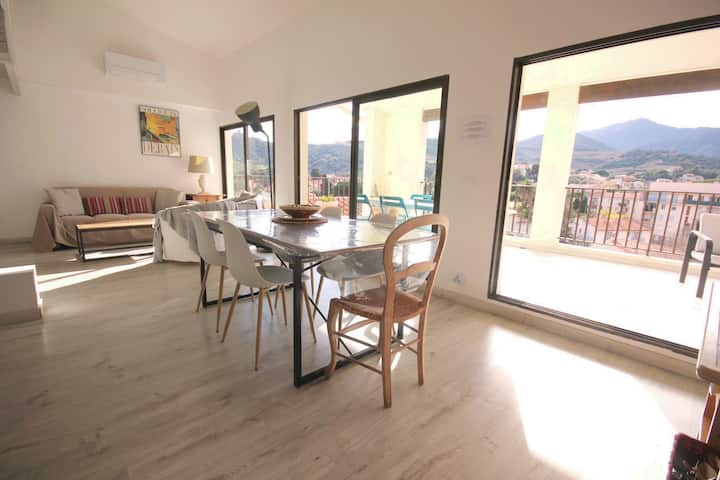 Magnifique Duplex Avec Grande Terrasse Et Garage - Colliure