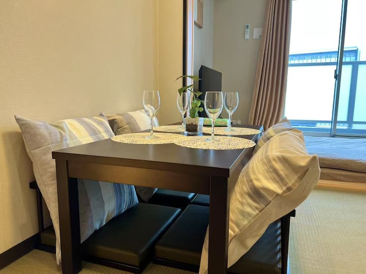 大阪日本橋通天閣動漫街全新高层现代日式二人陽台公寓A，寒假期間及2026年櫻花季預定已開啟優惠 - Osaka