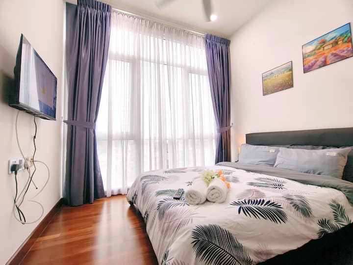 Ps Jaccuzzi Bathtub Lovely Suite- Pool/parking/gym - 新山