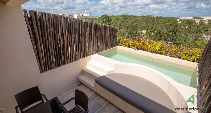 Bungalos Village 2 Bdr Penthouse W/pvt Pool&roof - Tulum