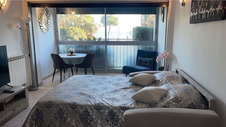 Superbe Studio 3 Couchages Vue Mer, Parking Clim - Théoule-sur-Mer