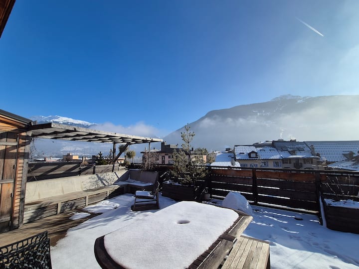 Sublime Appartement Avec Terrasse - Centre Bsm - Bourg-Saint-Maurice
