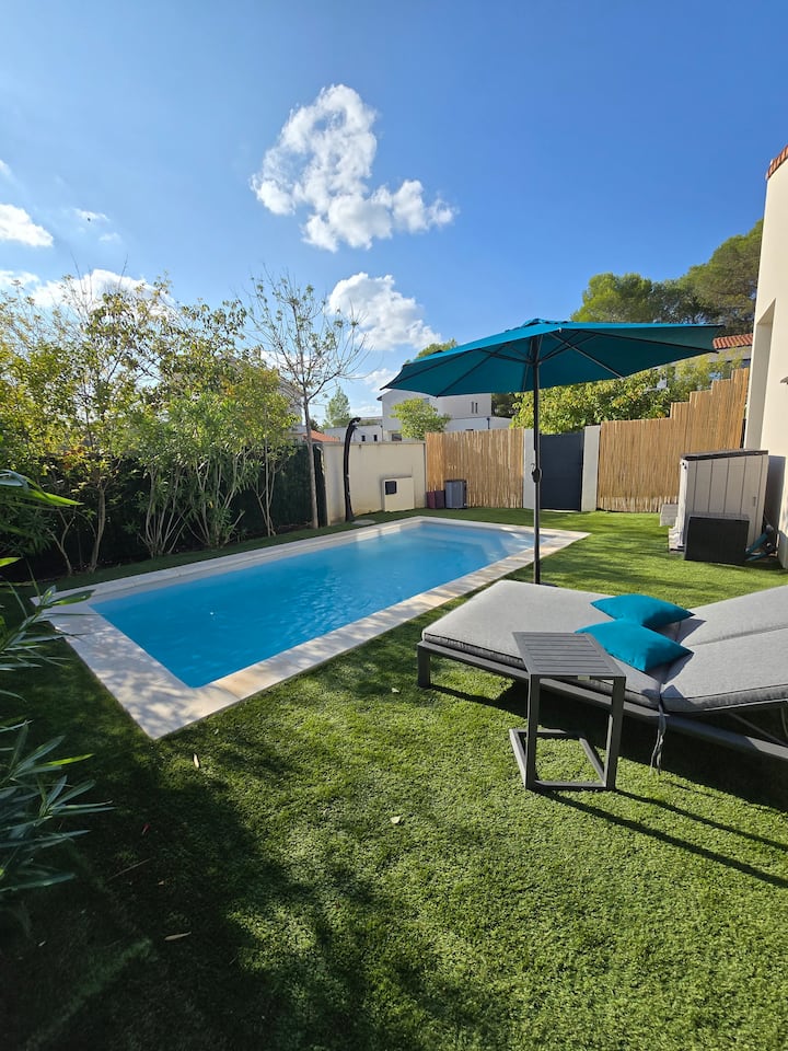 L’oasis Privée - 7 Invités & Piscine Chauffée - Clapiers