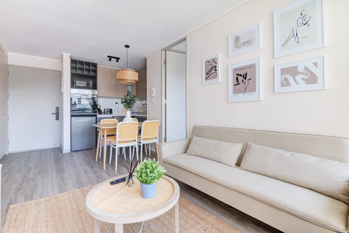 {Unico} Parking Extra+2baños + Lavadora En El Depa - Santiago