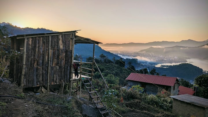 Blue Moon : A Hut In The Heights Of Pokhara - Nepal