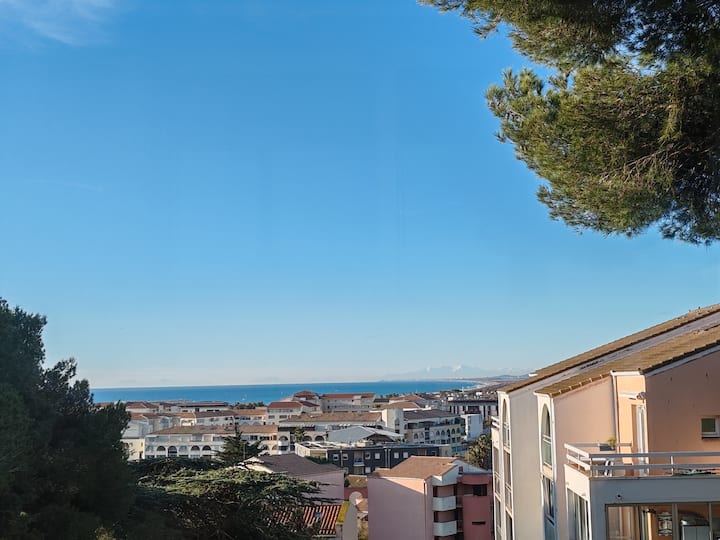Sète Studio Climatisé 40m2 Vue Sur Mer La Corniche - 세트