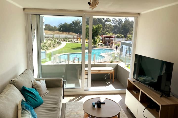 Cómodo Depto. 3dorm + 2 Baños - Papudo