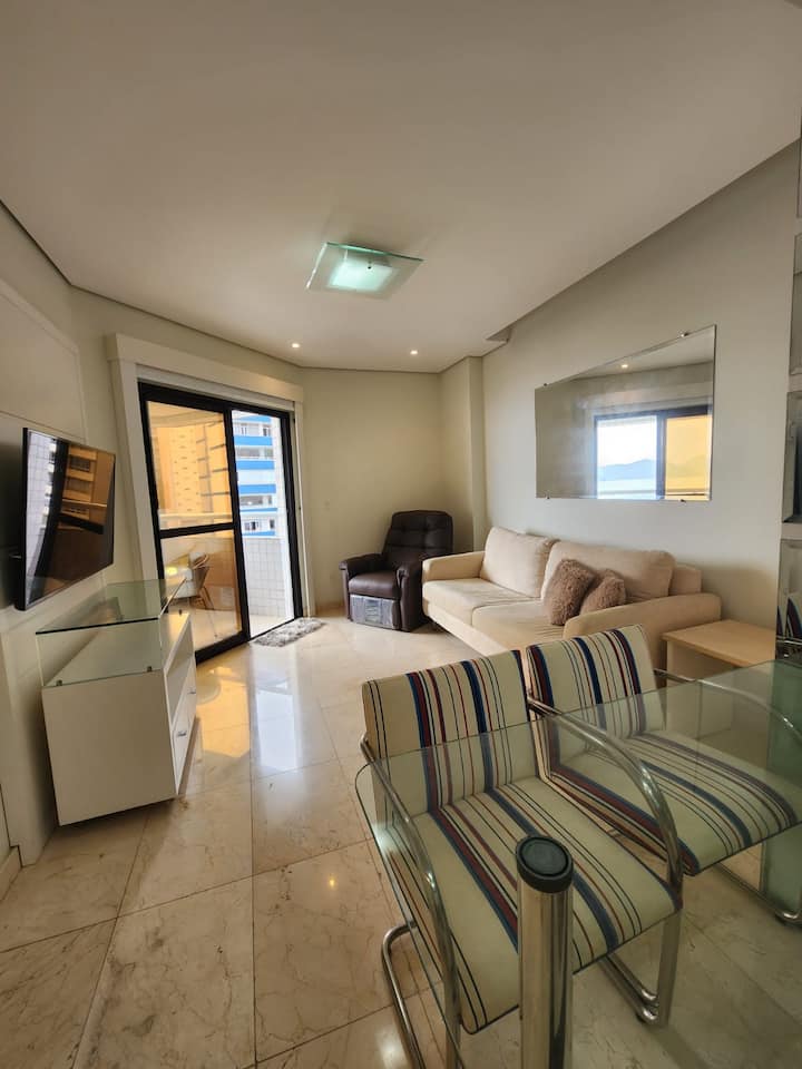 Flat Charmoso Com Varanda E Vista Mar - Santos