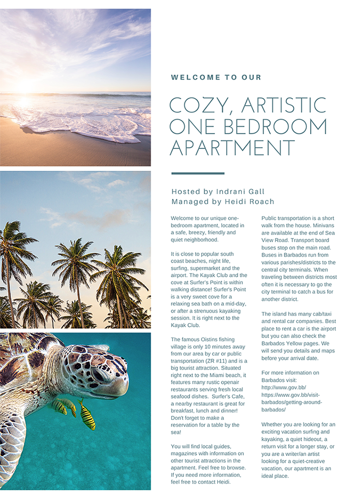 Cozy, Artistic One-bedroom Apt - Barbados