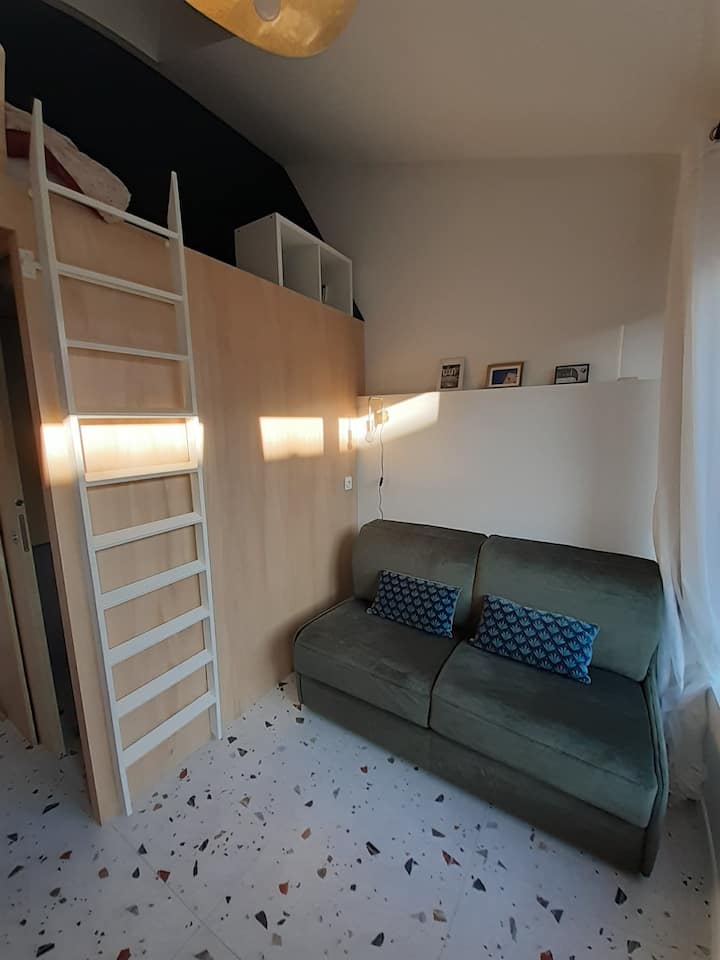 Chambre Indépendante 2 Lits 2 Places + Extérieur - Nantes