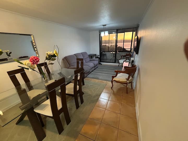 Sunset Reñaca 3br,wifi,estacionamiento,escritorio - Concón