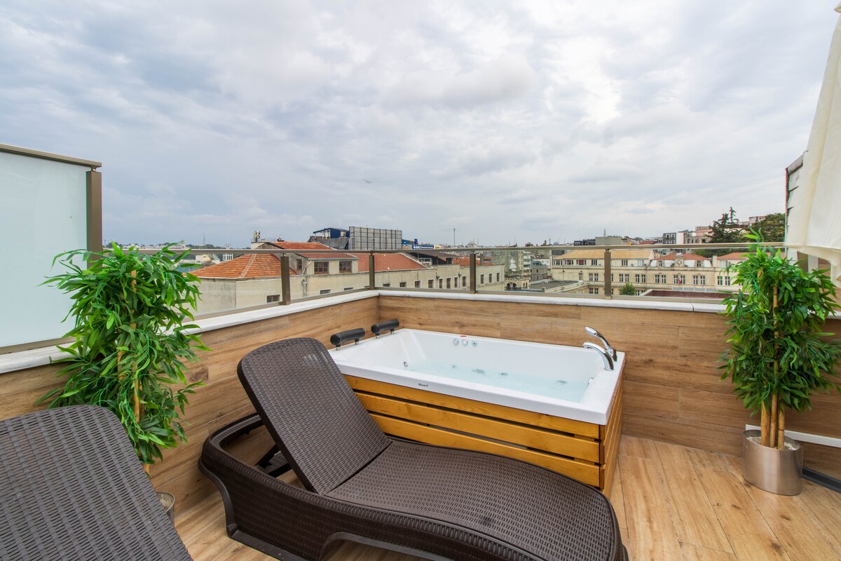 Increíble azotea con jacuzzi, cerca de la Torre Gálata - Departamentos ...