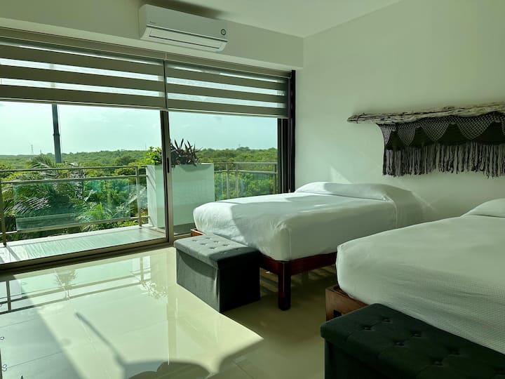 Acogedor Departamento Con Vista Al Atardecer - Puerto Morelos