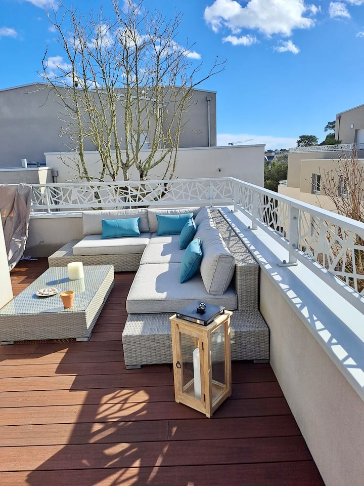 T3 Roof Top - 550 M De La Plage - Pornichet