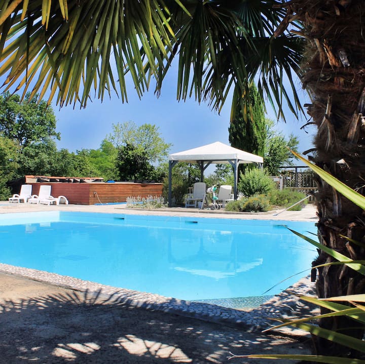 Grand Gite Les Cayrols, Piscine - Cordes-sur-Ciel